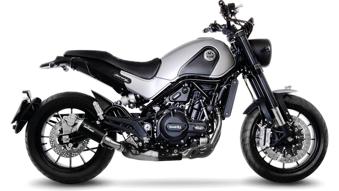 LeoVince SLIP-ON Edelstahl SBK LV-10 Schwarz für BENELLI LEONCINO ...