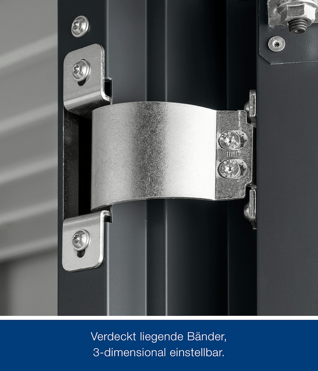 Preisvergleich für Hörmann Metall-Gerätehaus Juno JPD mit Pultdach B 262 x T 310 cm (JPD 11 ...